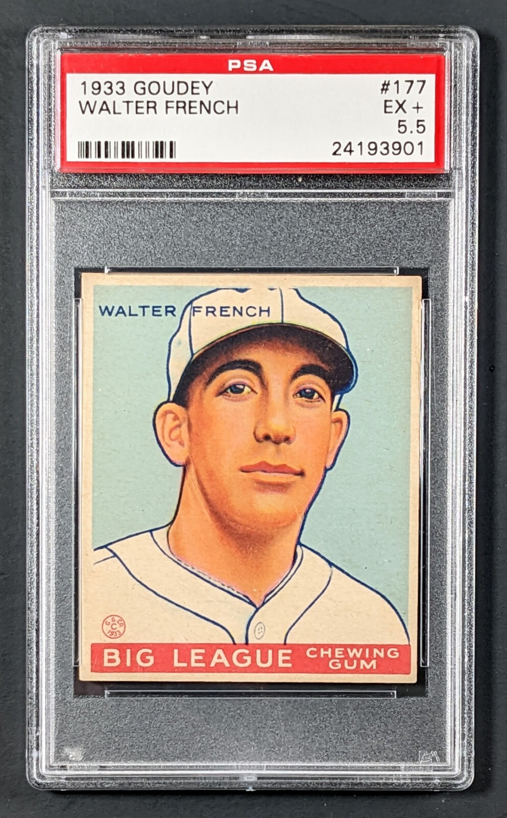 1933 Goudey #177 Walter French PSA EX+ 5.5 Knoxville Smokies | eBay