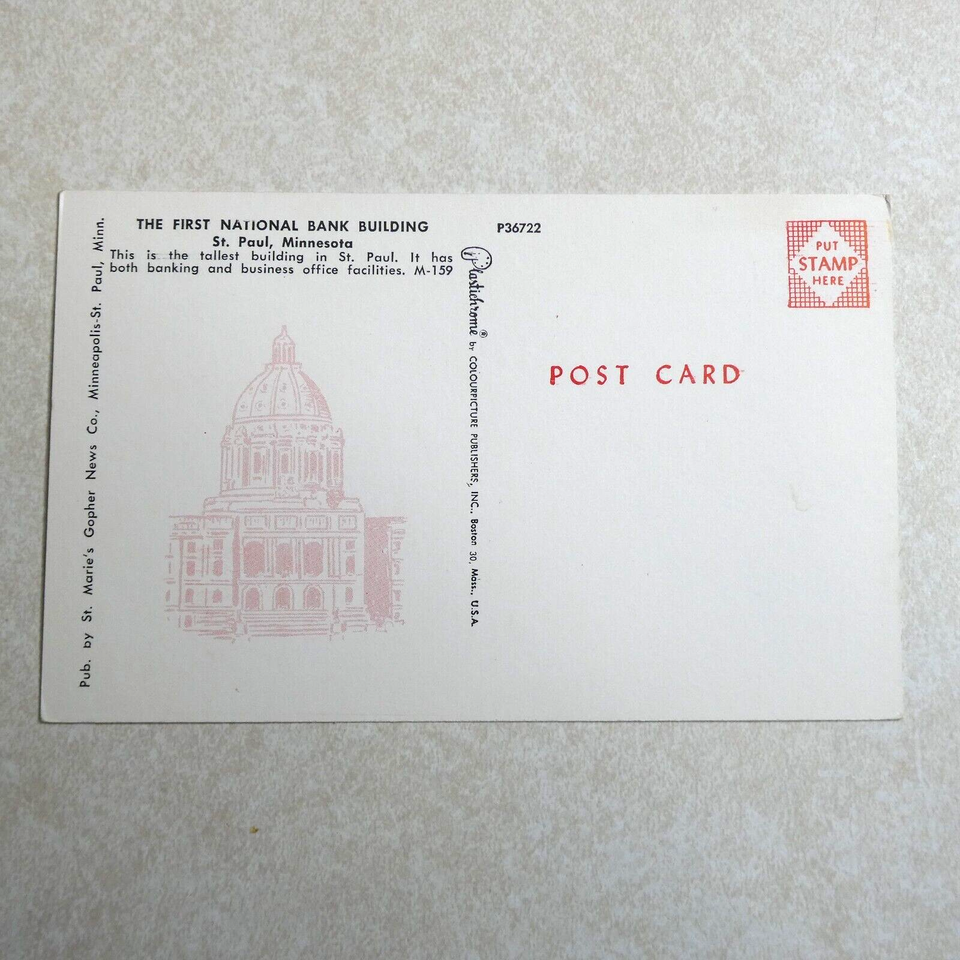 G1525 Vintage Postcard First National Bank St Paul Minnesota MN | eBay