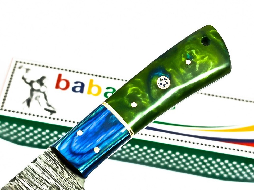 8" CUSTOM HANDMADE DAMASCUS Steel Dagger Hunting Knife Skinner Rust on ...