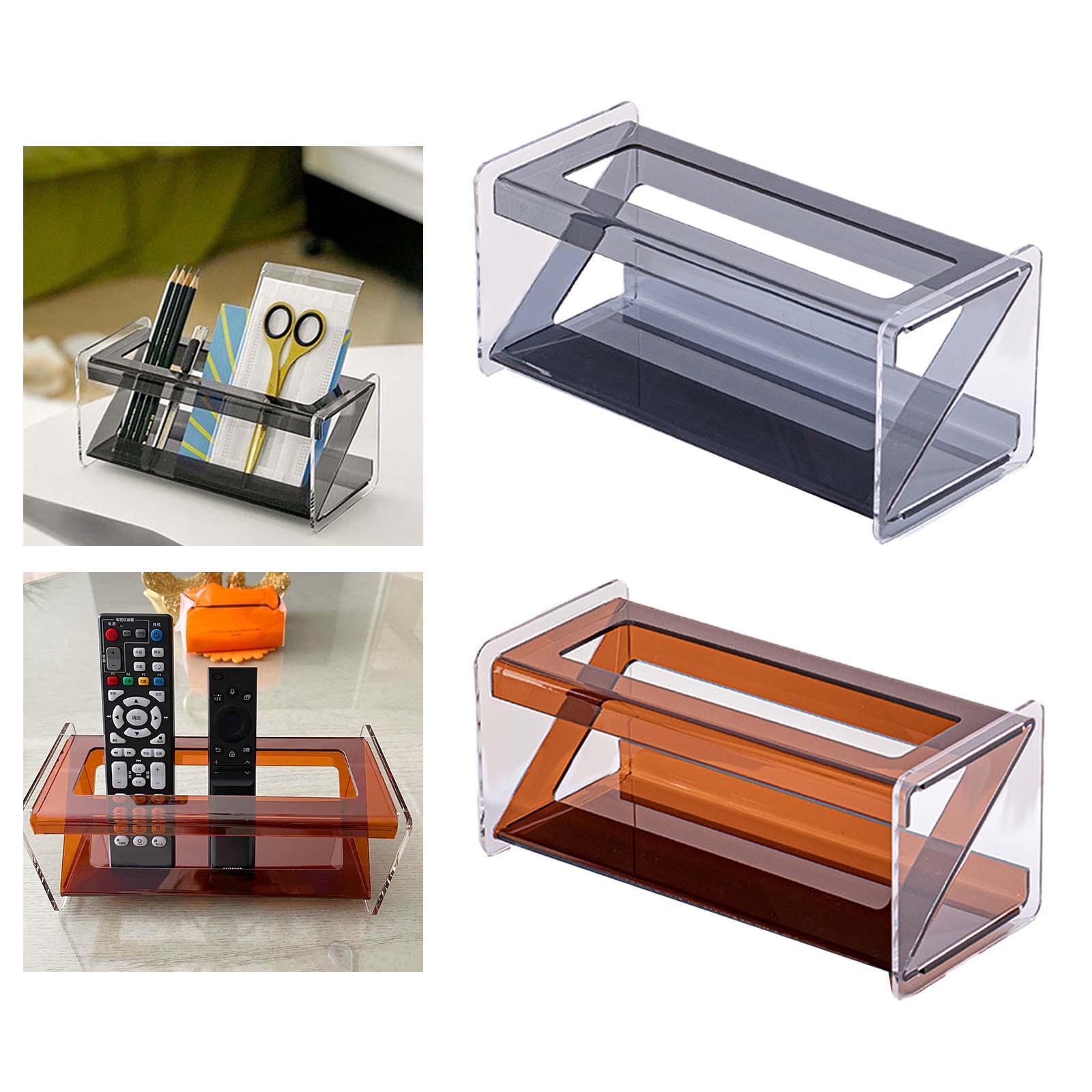 Remote Control Holder Desktop Organizer,Acrylic Desk Storage Box,TV ...