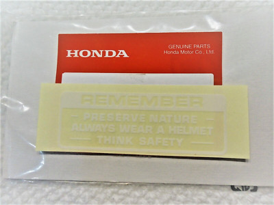 HONDA CAUTION PRESERVE NATURE DECAL Z50 C70 CT70 CL70 SL70 XL70 XR75 ...