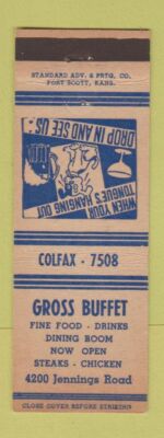 Matchbook Cover - Gross Buffet St Louis MO | eBay