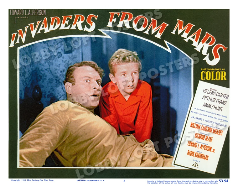 Invaders From Mars Lobby Cards