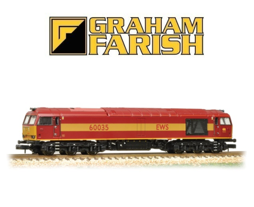 Graham Farish N Scale Class 60 EWS Livery 60035 Ref 371-350a for sale ...