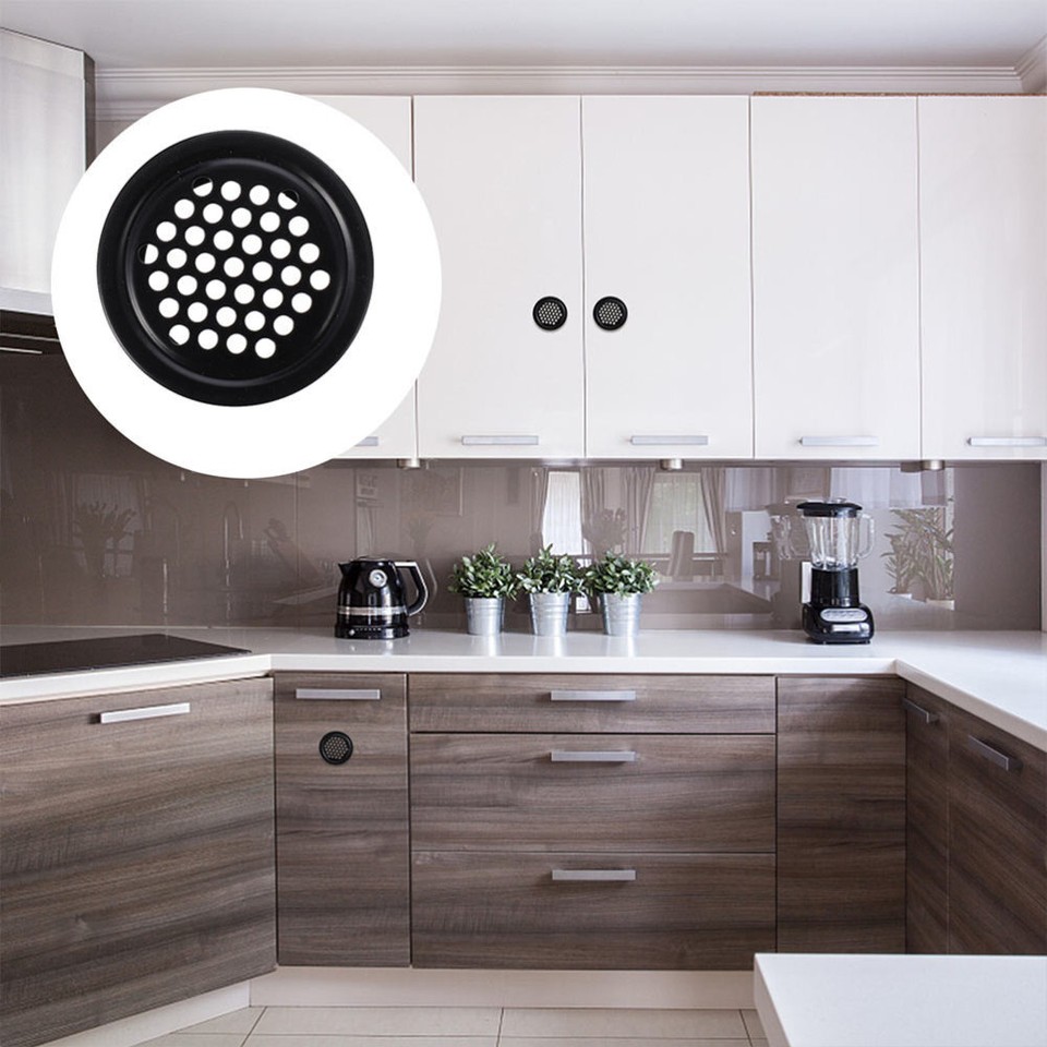 10 Pcs Small Round Air Vents Grill Stainless Hole Wardrobe Ventilation ...