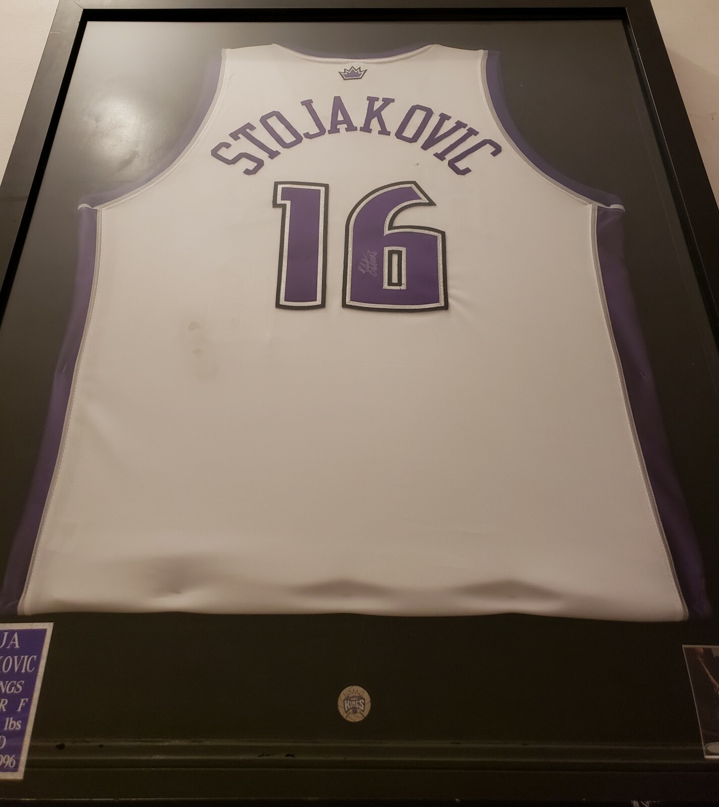 Peja Stojakovic Signed Jersey- Autograph- Framed- Sacramento Kings | eBay