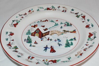 Faberware 1995 Katherine Babanovsky Salad Dessert Plate White Christmas ...