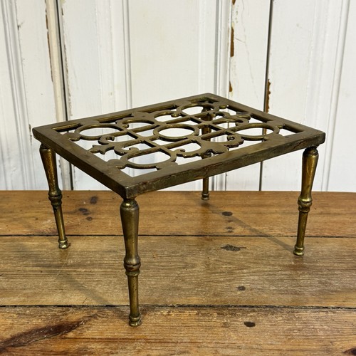 Vintage Brass Trivet Fireside Accessory Kettle Stand | eBay UK
