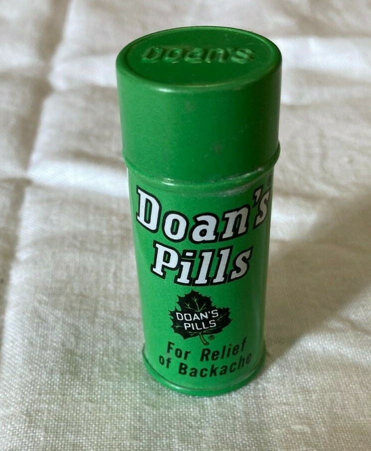 Vintage Doan’s Pills Green Metal Tin Container for Relief of Backache ...