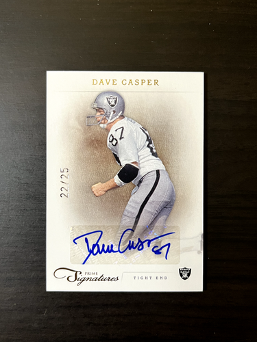 Dave Casper 2012 Prime Signatures Autograph /25 #45 Auto Oakland ...