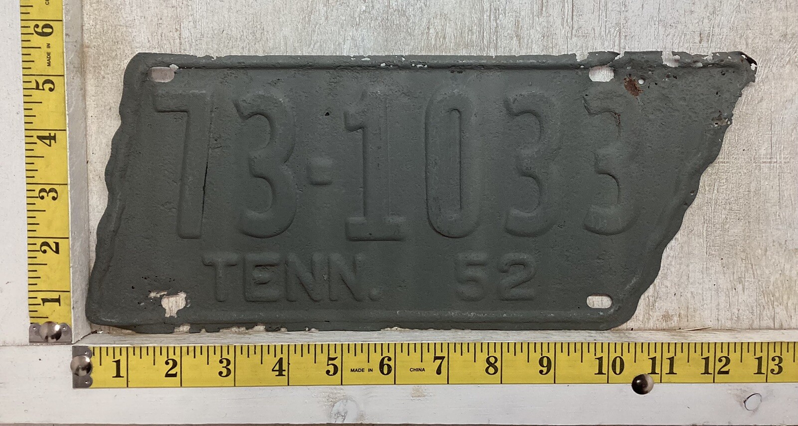 1952 Tennessee State Shaped License Plate | eBay