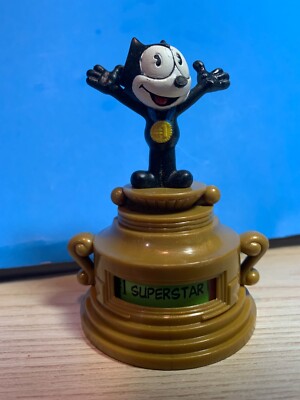 FELIX The CAT TROPHY with Rotating Display & PVC Figure - 4 inch | eBay