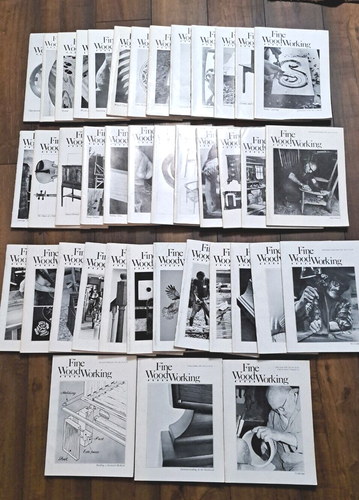 Vtg Lot of 40 Issues Fine Woodworking Magazine 12/75-6/83 Carpentry ...