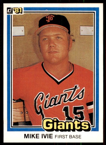 1981 Donruss Mike Ivie San Francisco Giants #312 | eBay