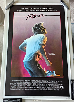 FOOTLOOSE ORIGINAL ROLLED 27X41 KEVIN BACON 1984 JOHN LITHGOW DANCE ...
