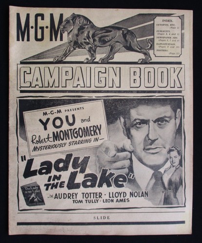 LADY IN THE LAKE 1946 Rare Australian campaign press book MGM crime ...