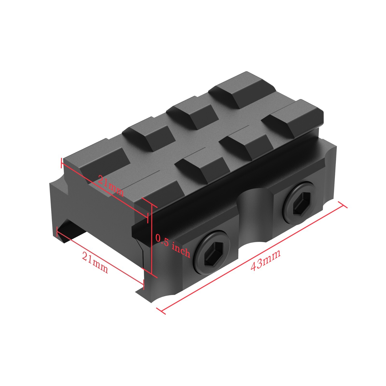 3 Slots Riser Mount for Red Dot- Low/ Medium/ High profile Weaver ...