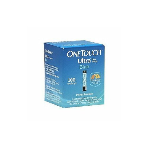 OneTouch Ultra Blue Test Strips Blood Glucose Testing Double Sure Tech ...