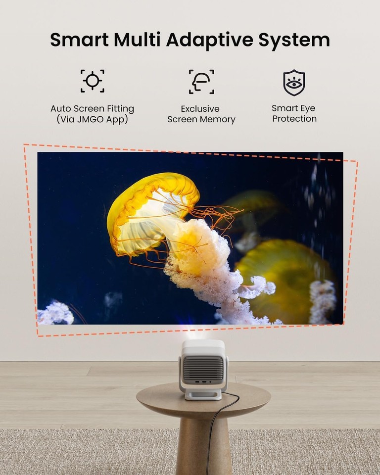 JMGO N1 Portable Projector 1080P 3D Movie Projector 800 Lumens Android ...