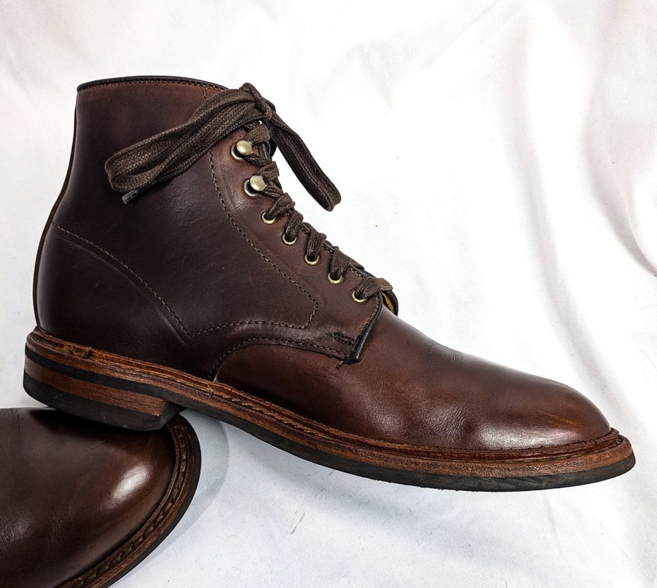 Allen Edmonds Higgins Mill Brown Horween Chromexcel Dainite Plain Toe Boots 9D | eBay