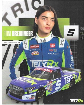 NEW! 2025 TONI BREIDINGER #5 NASCAR CRAFTSMAN TRUCK "TELYRx" POSTCARD ...