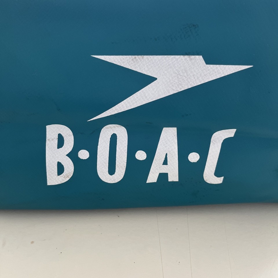 vintage blue boston-bag styled BOAC flight bag | eBay