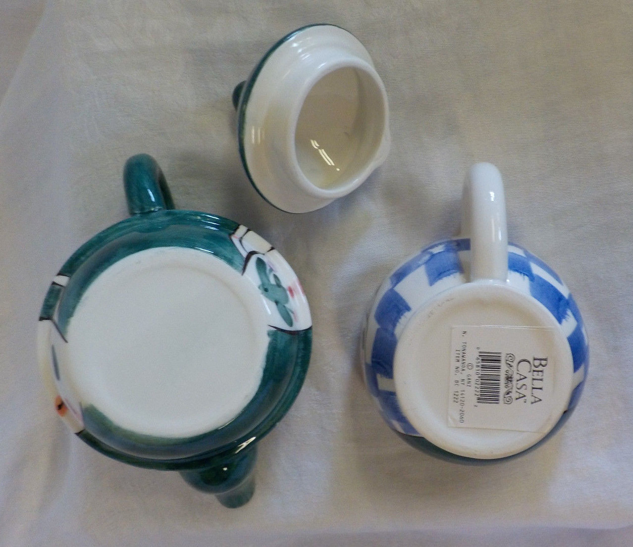 Vintage Bella Casa Tea Pot W/ Matching Cup NEW Stacking Ceramic ...