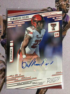 2022 Panini Chronicles Prestige Xtra Points DaMarcus Fields Rookie Auto ...