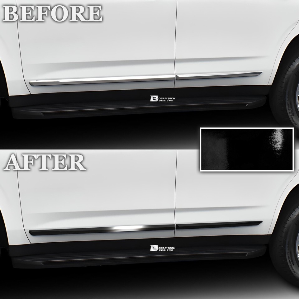 Fits GMC Yukon 2021-2026 Side Skirt Chrome Delete Decal Blackout Vinyl ...