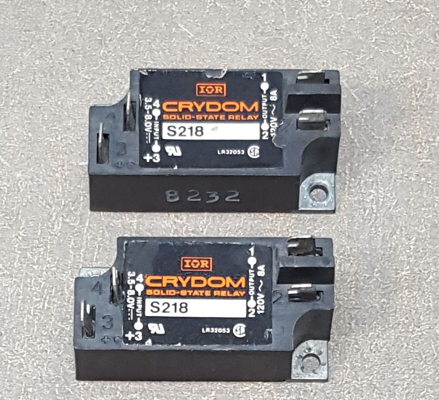 Lot of 2 CRYDOM SOLID STATE RELAY S218 INPUT 3.5-8.0V OUTPUT 120V~8A | eBay