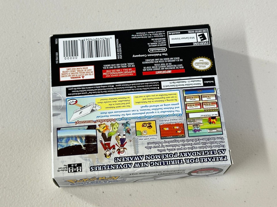 New! Pokemon: SoulSilver Version (Nintendo DS) Authentic Pokewalker Big ...
