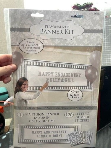 Personalized Giant Banner Kit 65"x20" Party Supply New!!! | eBay