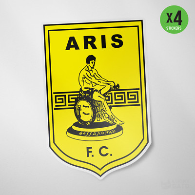 Aris FC Greece 4 Pack Sticker Vinyl Decal Futbol Football Thessaloniki ...