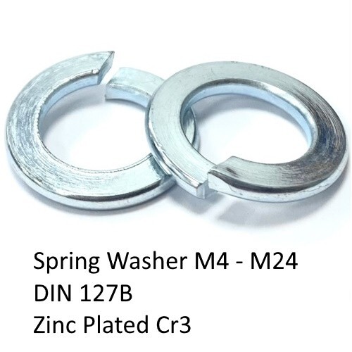 M3 M4 M5 M6 M8 M10 M12 M16 M20 M24 SPRING RECTANGULAR COIL LOCK WASHERS ...