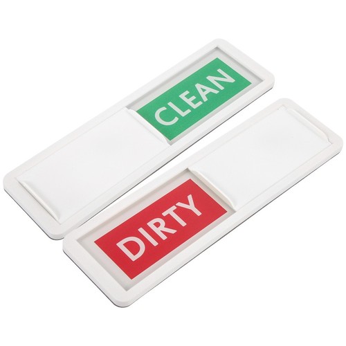 2 Pcs Cleaning Label Dishes Dirty Sign Magnet Magnetic Dishwasher ...