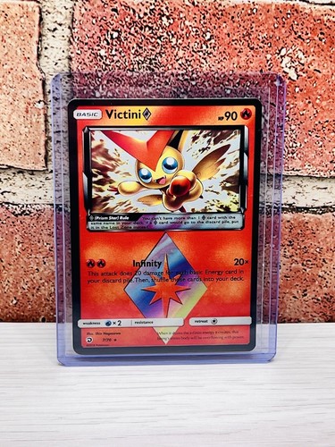 Victini Holo Prism Star Rare S&M Dragon Majesty 7/70 Fresh Holo Pokemon ...
