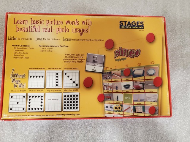 Stages Learning Materials SLM201 Everyday Objects Bingo for sale online ...