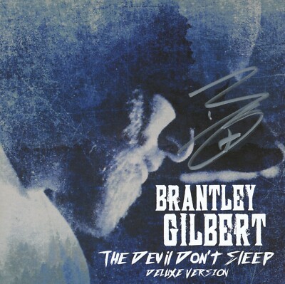 BRANTLEY GILBERT " The Devil Don't Sleep " Deluxe Autographed CD ACOA ...