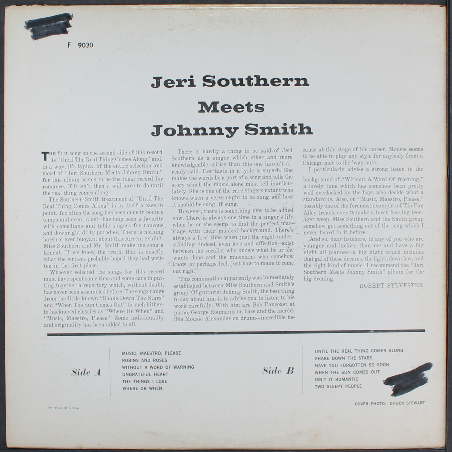 JERI SOUTHERN: meets johnny smith FORUM 12" LP 33 RPM | eBay