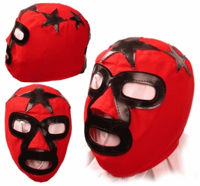 Kids Masked Superstar Pro Wrestling Red/Black Mask | eBay