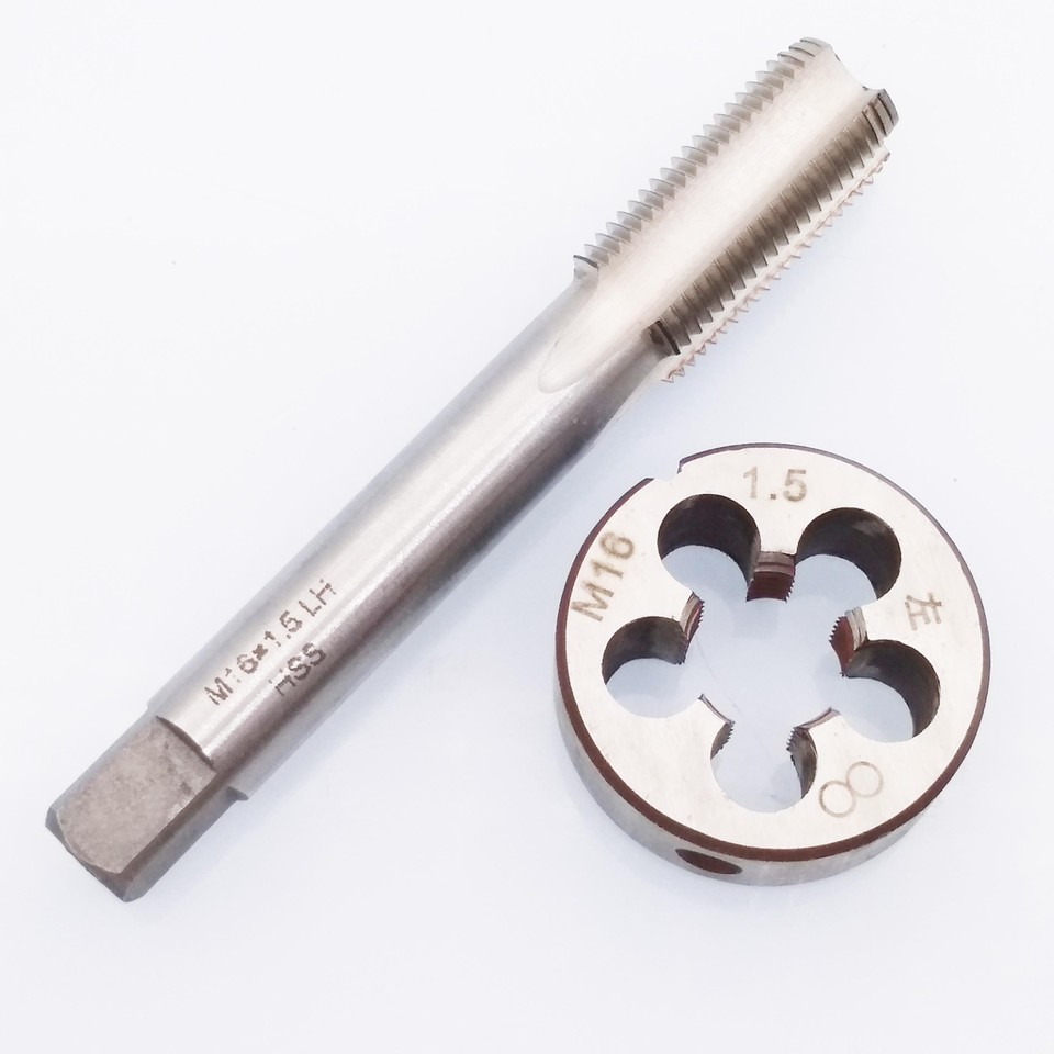 US Stock HSS M16 x 1.5mm Tap & M16 x 1.5mm Die Metric Thread Left Hand ...