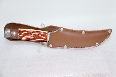 Vintage COMPASS HUNTER Fixed Blade Knife with Sheath Brazil | eBay