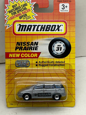 1991 MATCHBOX SUPERFAST MB31 NISSAN PRAIRIE NEW ON CARD | eBay
