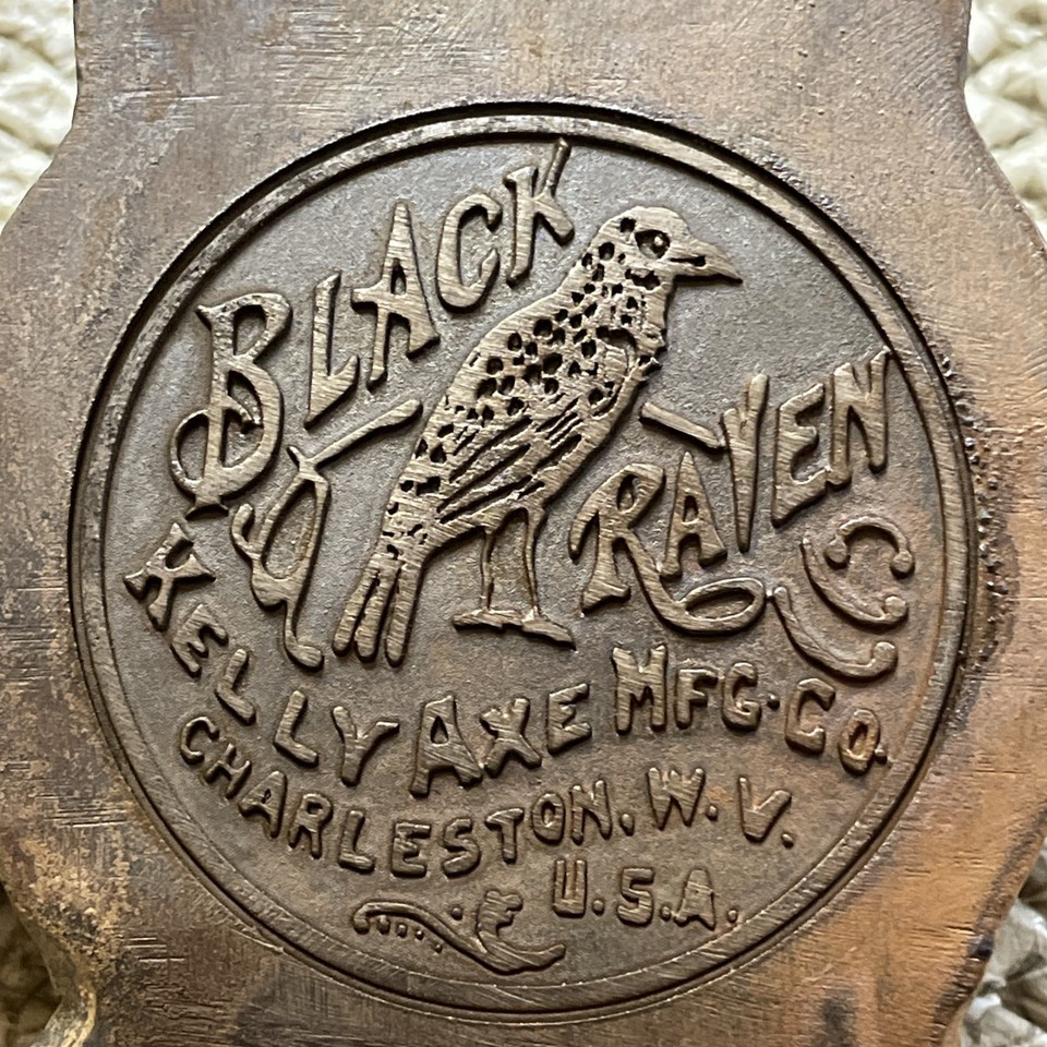 Antique Kelly Axe & Tool Works Black Raven Broad Hatchet 2 Lb Original ...