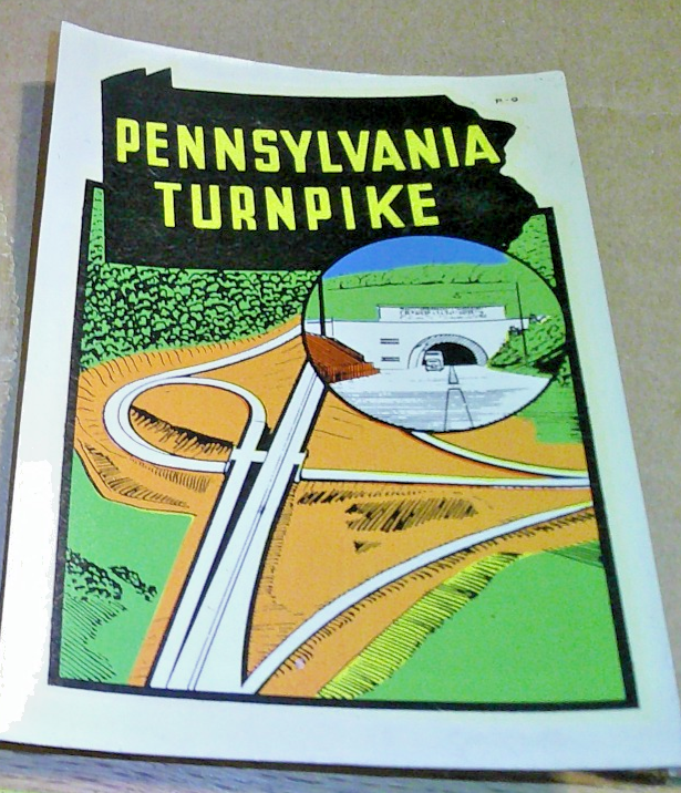 original Vintage water transfer decal Pennsylvania turnpike lindgren ...