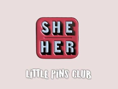 Pronoun Pin She / Her Pin Pride Pin LGBT LGBTQ+ Pin Equality Pin Gay ...