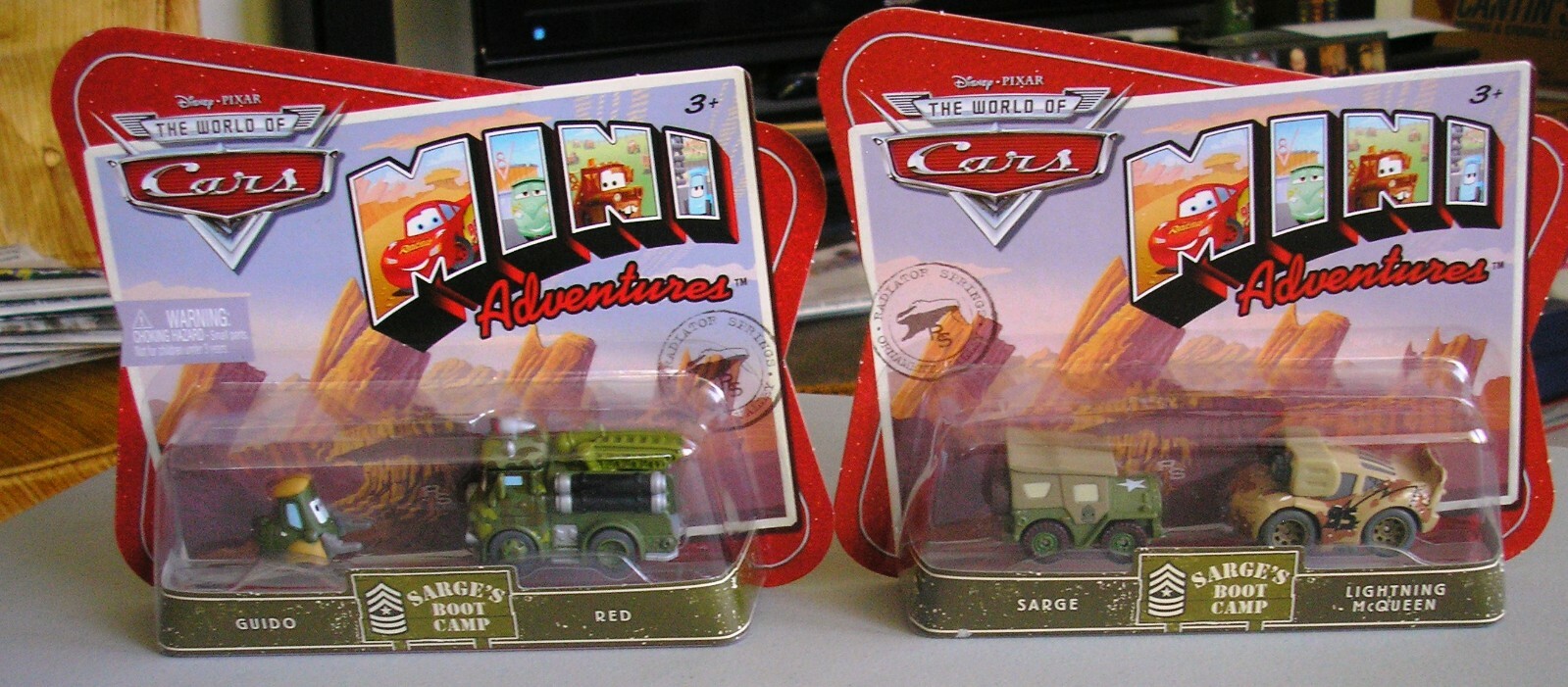 CARS - DISNEY PIXAR LOT OF 7 - MINI ADVENTURES - SARGE'S BOOT CAMP ...