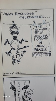 Cathy Hill Mad Raccoons Original Ink Drawing For ROWRBRAZZLE #50 Furry ...