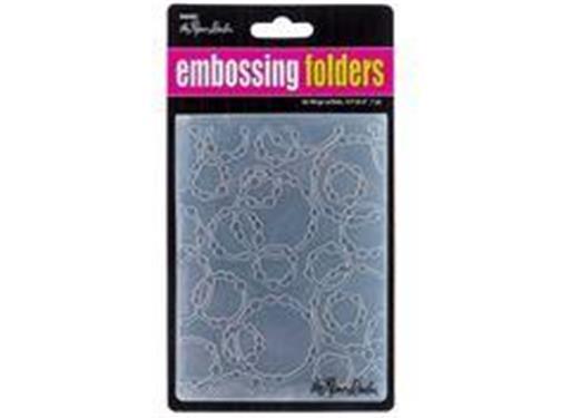 #922 Paper Studio Embossing Folder " A2 - RINGS W DOTS 946483 | eBay