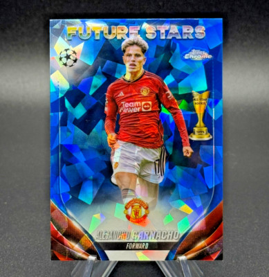 Alejandro Garnacho 2023-24 Topps Chrome UCC Sapphire 115 Future Stars ...